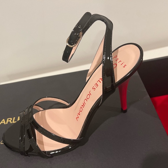 Charles Jourdan | Shoes | Charles Jourdan Heels In Patent Leather Black ...